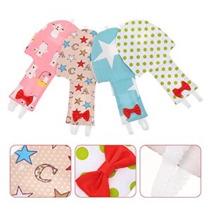 POPETPOP Bird Nappy 4Pcs Parrot Bird Diapers- Washable Parrots Nappies Reusable Parrot Flight Suit Liners for Parakeet Parrot Mini Macaw Budgie Nappies