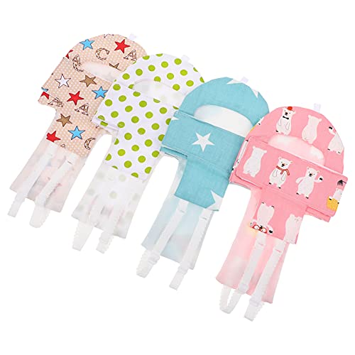 POPETPOP Bird Nappy 4Pcs Parrot Bird Diapers- Washable Parrots Nappies Reusable Parrot Flight Suit Liners for Parakeet Parrot Mini Macaw Budgie Nappies