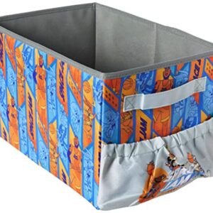 Idea Nuova Space Jam Kids Collapsible Storage Organizer Bin with Front Pocket,9" H x 10" W x 15" L