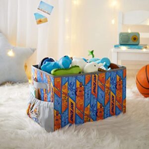 Idea Nuova Space Jam Kids Collapsible Storage Organizer Bin with Front Pocket,9" H x 10" W x 15" L