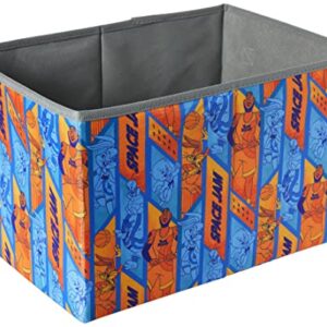 Idea Nuova Space Jam Kids Collapsible Storage Organizer Bin with Front Pocket,9" H x 10" W x 15" L