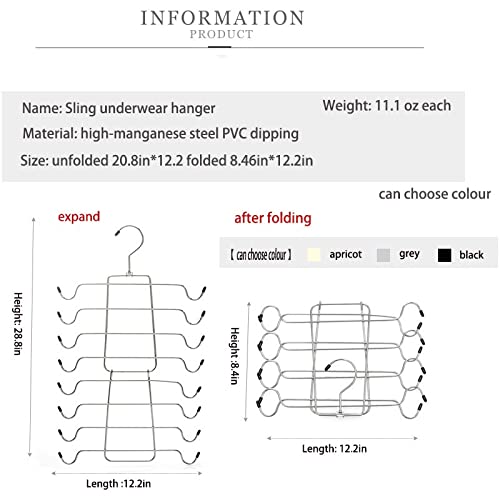 NW Multifunctional Sling Underwear Rack Stainless Steel Storage Rack Multi-Layer Clothes Rack Protection from Deformation (Color : Beige)