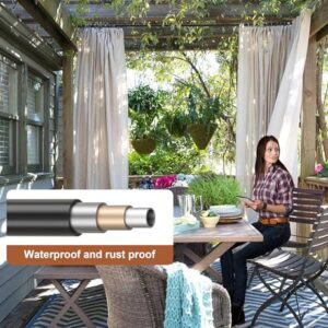 Higswor Blackout Curtain Rod : Industrial Curtain Rods 2 Pack Wrap Around Curtain Rods for Windows 28 to 48 inch Rustic Outdoor Curtain Rod for Bedroom Patio Farmhouse Matte Black Curtain Rod