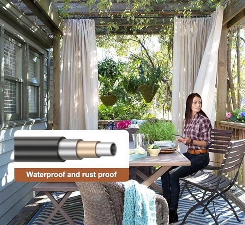 Higswor Blackout Curtain Rod : Industrial Curtain Rods 2 Pack Wrap Around Curtain Rods for Windows 28 to 48 inch Rustic Outdoor Curtain Rod for Bedroom Patio Farmhouse Matte Black Curtain Rod