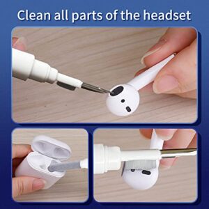 Bluetooth Headphone Cleaning Pen, Earbud Headphones Cleaning Kit with Dust Brush, Cleaning Tool for Cleaning Dust from The Crevices of Headphones, Bluetooth Headphone Cases, Keyboards, and Cameras