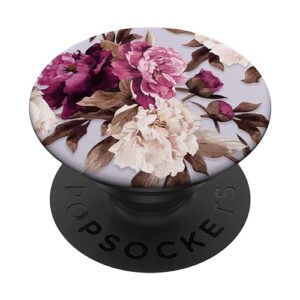 elegant purple pink flower floral pattern phone popper popsockets standard popgrip