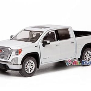 2019 GMC Sierra 1500 SLT Crew Cab 4x4 Pickup Truck with Sunroof White Timeless Legends Series 1/24-1/27 Diecast Model Car by Motormax"""