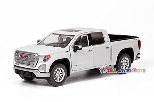 2019 GMC Sierra 1500 SLT Crew Cab 4x4 Pickup Truck with Sunroof White Timeless Legends Series 1/24-1/27 Diecast Model Car by Motormax"""