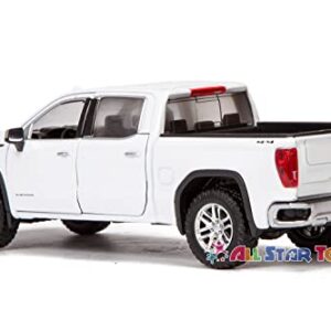 2019 GMC Sierra 1500 SLT Crew Cab 4x4 Pickup Truck with Sunroof White Timeless Legends Series 1/24-1/27 Diecast Model Car by Motormax"""