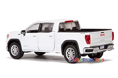 2019 GMC Sierra 1500 SLT Crew Cab 4x4 Pickup Truck with Sunroof White Timeless Legends Series 1/24-1/27 Diecast Model Car by Motormax"""