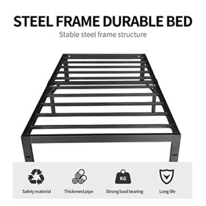 UNICOO - Metal Platform Bed Frame Heavy Duty Steel Slat/Anti-Slip Support/Easy Assembly/Mattress Foundation/Bed Frame/Noise Free/No Box Spring Needed (Twin)