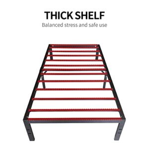 UNICOO - Metal Platform Bed Frame Heavy Duty Steel Slat/Anti-Slip Support/Easy Assembly/Mattress Foundation/Bed Frame/Noise Free/No Box Spring Needed (Twin)