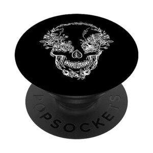 skull full of flower popsockets standard popgrip