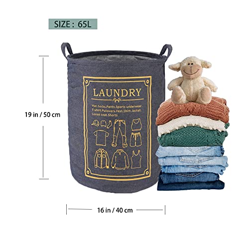 Hearyone Laundry Hamper 19in (L) (Denim)