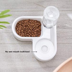 BESUFY 500ml Pet Dogs Cats Automatic Drinking Bottle Heart Feeding Bowl Water White