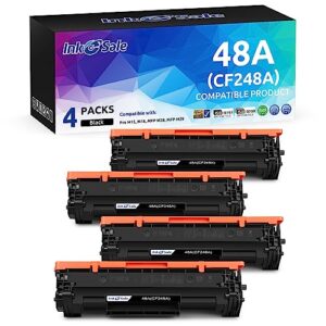 ink e-sale compatible toner cartridge replacement for hp 48a cf248a toner cartridge (black, 4-pack) for use with hp pro m15 m15w m15a m16a m16w mfp m28 m28w m28a m29w m29a printer