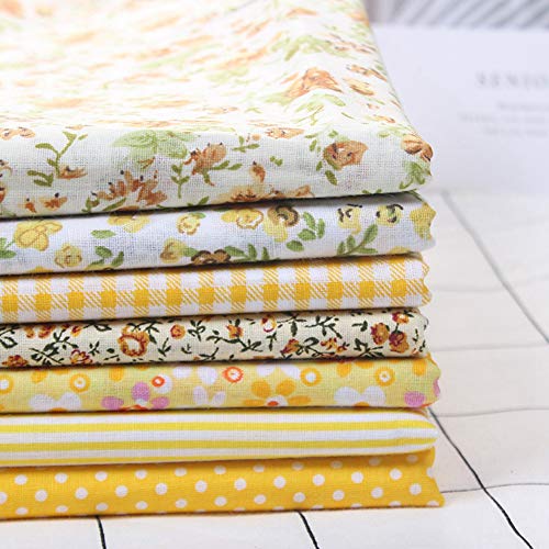 HURRISE Quilting Fabric, Precut Fabric Soft Fabric Sewing Assorted Fabric Squares for Crafting Home Decoration Quilting Sewing(25 * 25, 12)