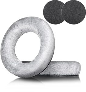 replacement ear pads for dt770, dt880, dt990, velour earpads compatible with beyerdynamic dt 770 pro, dt 880 pro, dt 990 pro headphones (silver)