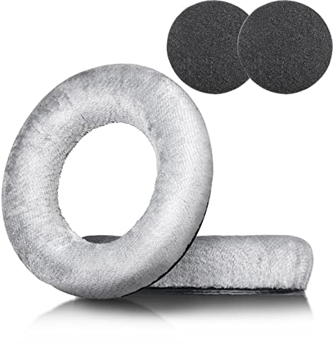 Replacement Ear Pads for DT770, DT880, DT990, Velour Earpads Compatible with Beyerdynamic DT 770 PRO, DT 880 PRO, DT 990 PRO Headphones (Silver)