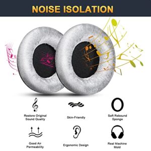 Replacement Ear Pads for DT770, DT880, DT990, Velour Earpads Compatible with Beyerdynamic DT 770 PRO, DT 880 PRO, DT 990 PRO Headphones (Silver)