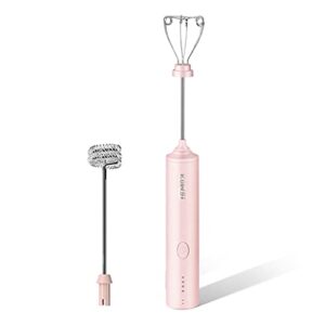 jdfkdskndvkrc hand blender handheld egg beater electric foam maker kits 4 speed one button control kitchen handheld pink