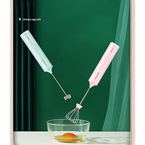 jdfkdskndvkrc Hand Blender Handheld Egg Beater Electric Foam Maker Kits 4 Speed One button Control Kitchen Handheld Pink