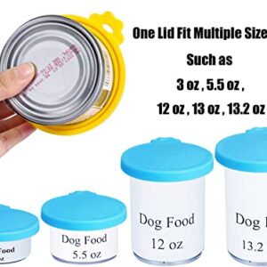 Joyinjojo 3 Pack Pet Food Can Covers Lids, Universal Size Silicone Dog Cat Food Can Lids Covers, Dishwasher Safe