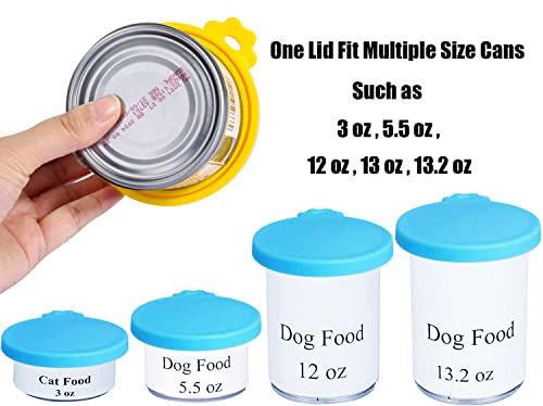 Joyinjojo 3 Pack Pet Food Can Covers Lids, Universal Size Silicone Dog Cat Food Can Lids Covers, Dishwasher Safe