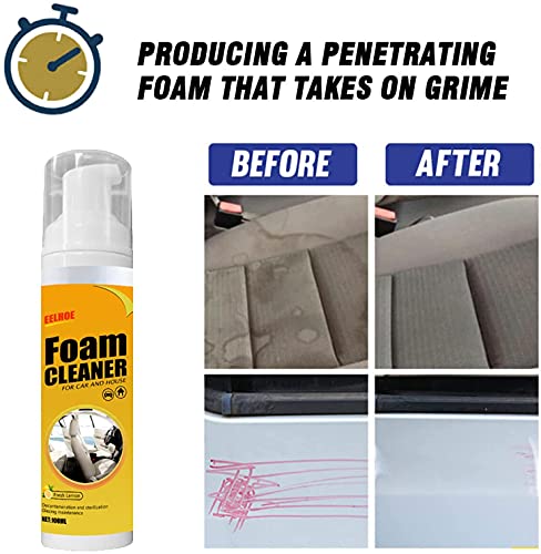 GDSAFS Multipurpose Foam Cleaner Spray, Foam Cleaner All Purpose for Car and House Lemon Flavor,All-Purpose Household Cleaners for Car and Kitchen (30 ml, 3 PCS)