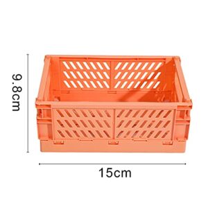 Storage Basket Collapsible Large Capacity Plastic Foldable Home Crate Box for Daily Used Valentine's Day/Mother's Day/Wedding/Anniversary/Party/Graduation/Christmas/Birthday Gifts - Pink S