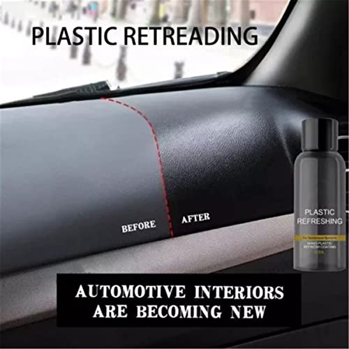 Plastic Revitalizing Coating Agent, Nano Plastic Refreshing Coating, Car Plastic Parts Retreading Agent Automotive Interior Cleaning Agent (1pc 50ml)