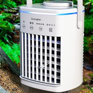 Small Portable Air Conditioner, Evaporative Air Cooler Portable, Personal Air Conditioner Mini Portable, Fans that Blow Cold Air, Desktop Cooling Humidifier Fan for Small Room/Office/Dorm/Bedroom