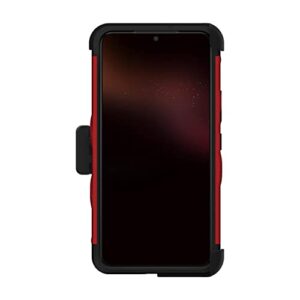 ZIZO Bolt Bundle for Galaxy S22 Case with Screen Protector Kickstand Holster Lanyard - Red