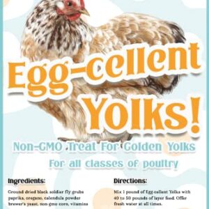 Pampered Chicken Mama Egg-Cellent Yolks: Organic Chicken Feed Supplement & Duck Food for Golden Yolks (2.5 pounds)