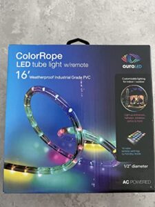 color rope led tube light w/remote 16'