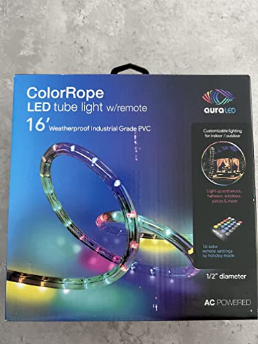 Color Rope LED Tube Light W/Remote 16'