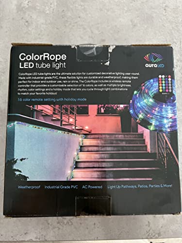 Color Rope LED Tube Light W/Remote 16'