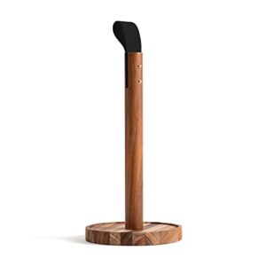 ironwood gourmet farmhouse paper towel holder stand, acacia wood, brown medium