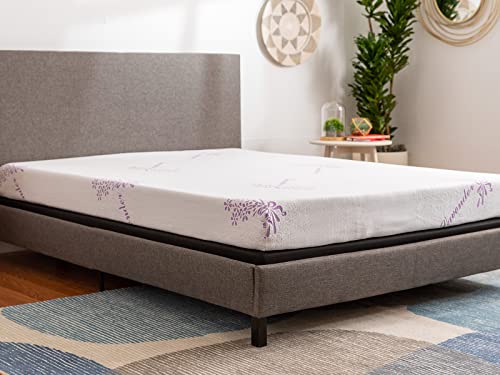 Tulo by Mattress Firm | 6 INCH Memory Foam Lavender Mattress | Pain-REDUCING Pressure Relief | Queen Size