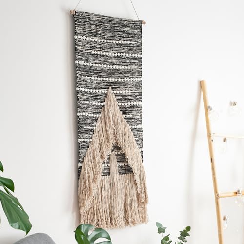 Decorful Macrame Wall Hanging Woven Tapestry 18" x 40" Wall Art Bohemian Style Handmade Room Decor Hand Woven Boho Wall Decor Modern Decoration Chic Farmhouse Bedroom Living Room