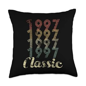 26 year old birthday gifts & co. 26th birthday vintage men women born 1997 26 years old throw pillow, 18x18, multicolor