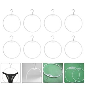 Cabilock 10Pcs Underwear Display Ring Hanger Bikini Swimwear Drying Holder Lingerie Hoop Hanger Round Clothes Rack Stands Scarf Hangers Closet Organizer