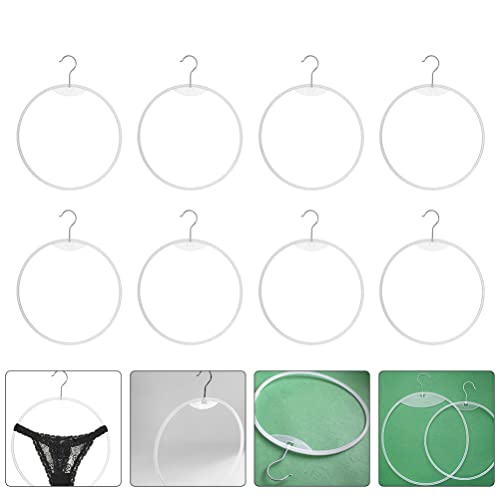 Cabilock 10Pcs Underwear Display Ring Hanger Bikini Swimwear Drying Holder Lingerie Hoop Hanger Round Clothes Rack Stands Scarf Hangers Closet Organizer