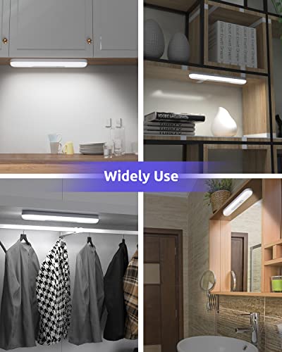 Pluralla Closet Light, 59 LED Under Cabinet Rechargeable Light with Motion Sensor, Magnetic Wireless Light Fixtures, Dimmable Light Under Counter Night Light for Kitchen/Wardrobe/Stairway