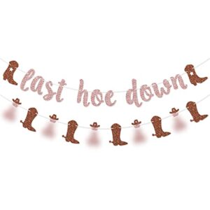 last hoedown rose gold banner for nash bash nashville bachelorette party western cowgirl last rodeo bachelorette party decorations