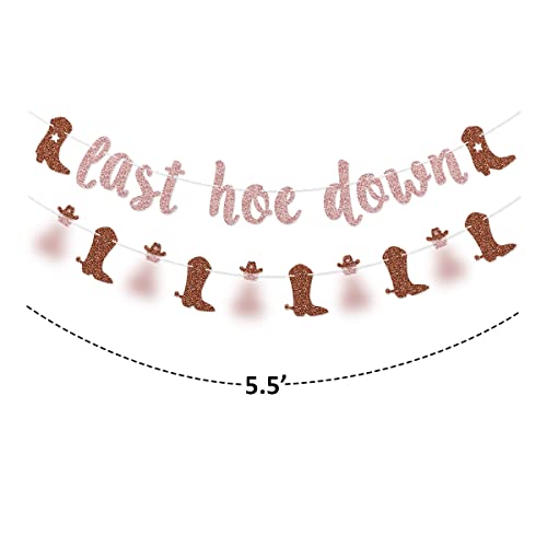 Last Hoedown Rose Gold Banner for Nash Bash Nashville Bachelorette Party Western Cowgirl Last Rodeo Bachelorette Party Decorations