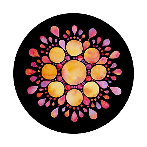 Watercolor Mandala for Peace Relaxation Meditation Aid Focus PopSockets Swappable PopGrip