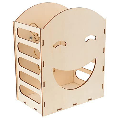 Bunny Hay Wooden Bunny Rabbit Hay Feeder: Less Wasted Wooden Food Feeding Rack Bunny Cage Grass Manger Holder for Guinea Pig Chinchilla Small Animals Pets Rabbit Feeder