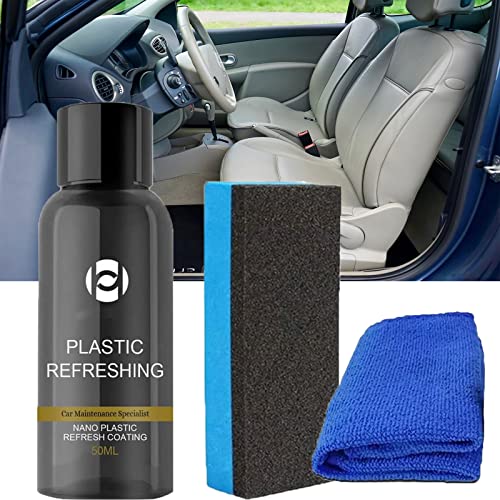 zmalqpti Plastic Revitalizing Coating Agent, 2022 New Car Restorer Cream Quick Restorer, Car Plastic Parts Retreading Agent, Nano Plastic Refreshing Coating, Automotive Interior Cleaning Agent (1pcs)