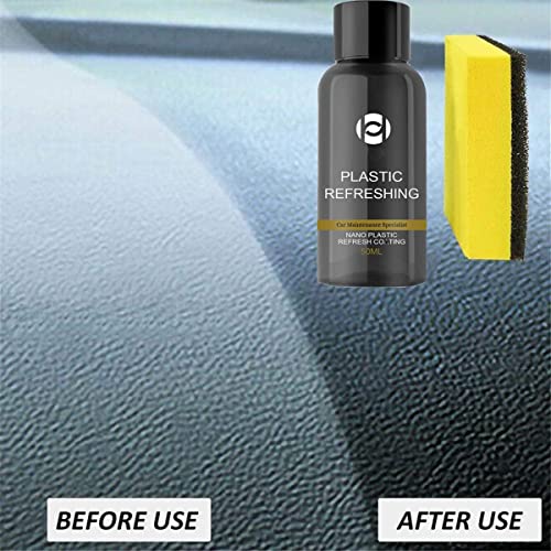 zmalqpti Plastic Revitalizing Coating Agent, 2022 New Car Restorer Cream Quick Restorer, Car Plastic Parts Retreading Agent, Nano Plastic Refreshing Coating, Automotive Interior Cleaning Agent (1pcs)